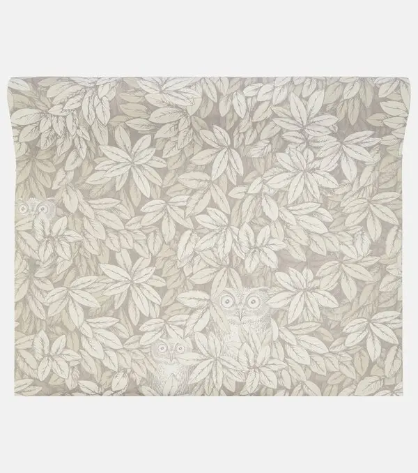 FORNASETTI X Cole & Son Foglie E Civette Wallpaper - Beige