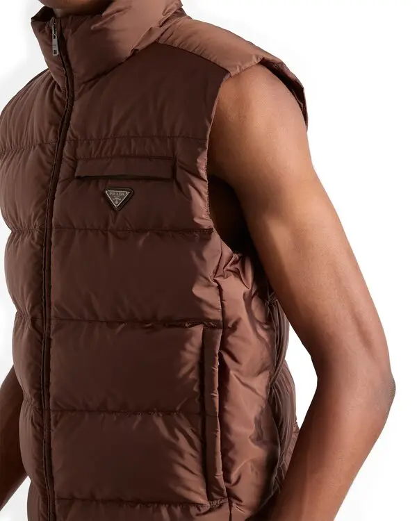 Prada Re-nylon Vest - Brown