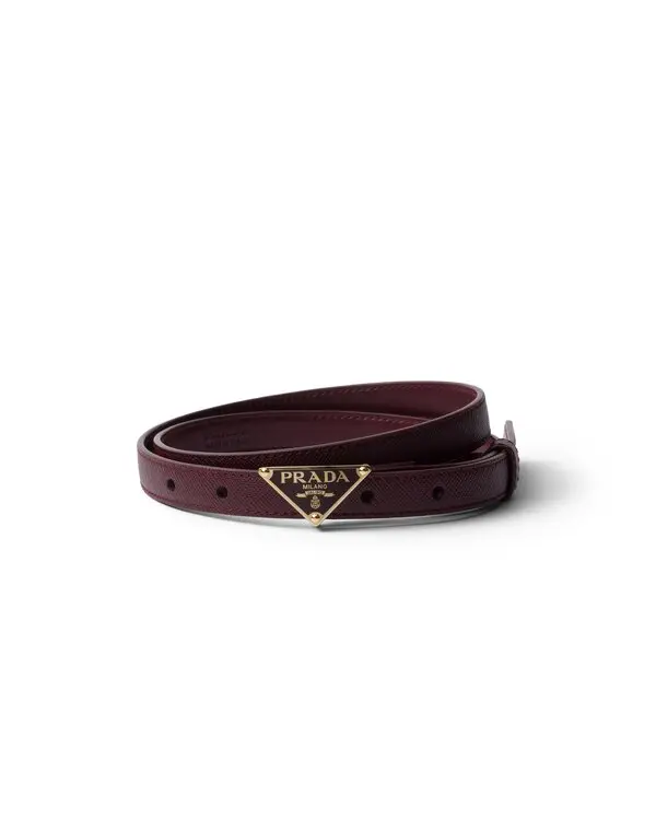 Prada Saffiano Leather Belt - Red