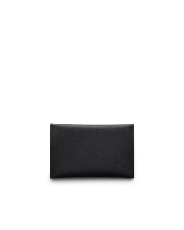 Prada Saffiano Leather Envelope Clutch - Black