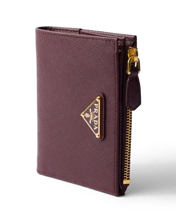 Prada Small Saffiano Leather Wallet - Red