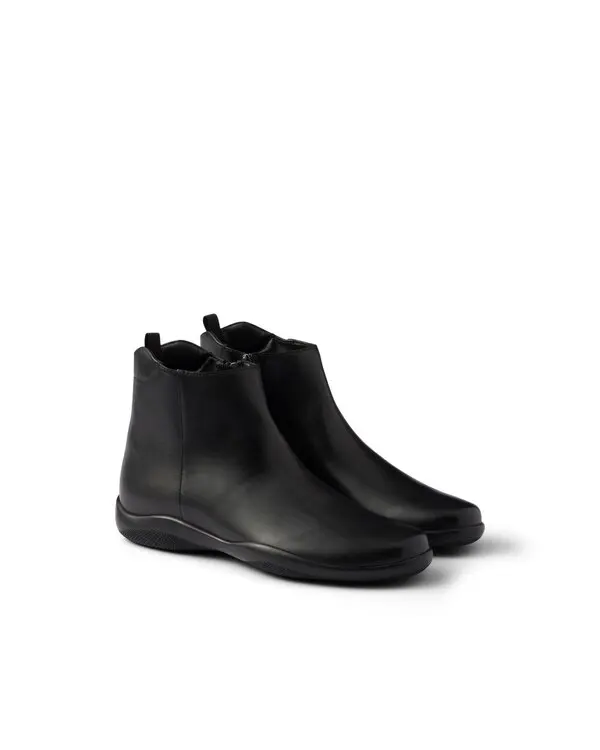 Prada Leather Ankle Boots