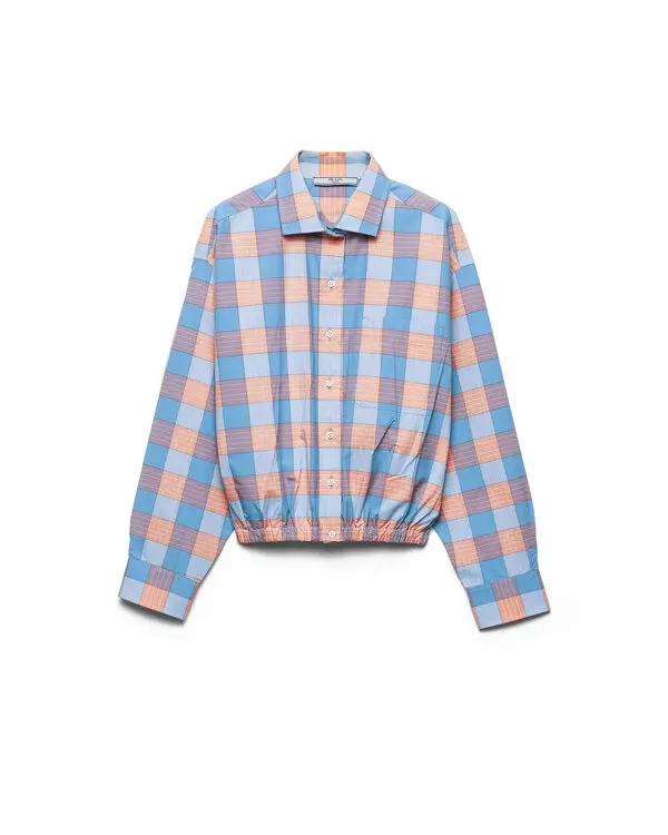 Prada Checked Poplin Shirt - Pink