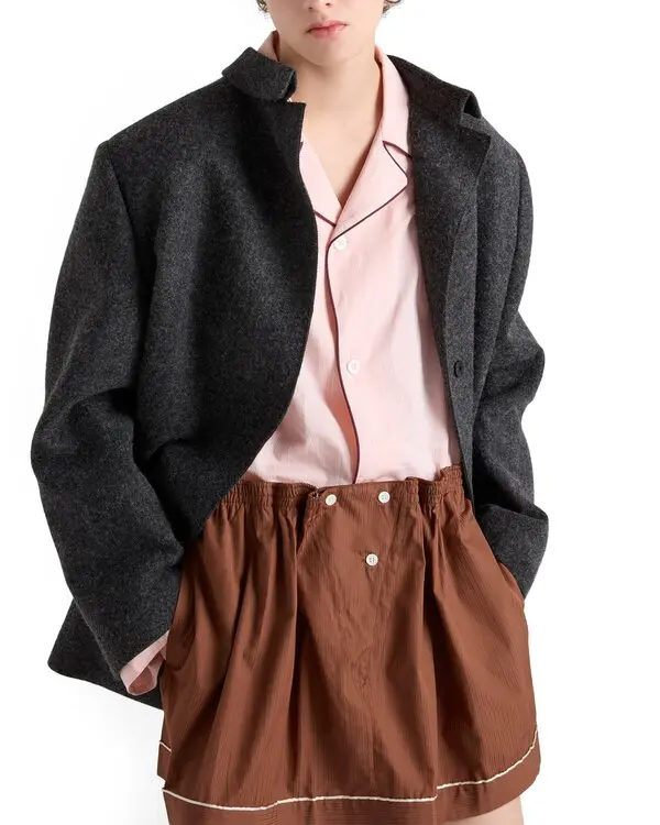 Prada Cotton Miniskirt - Brown