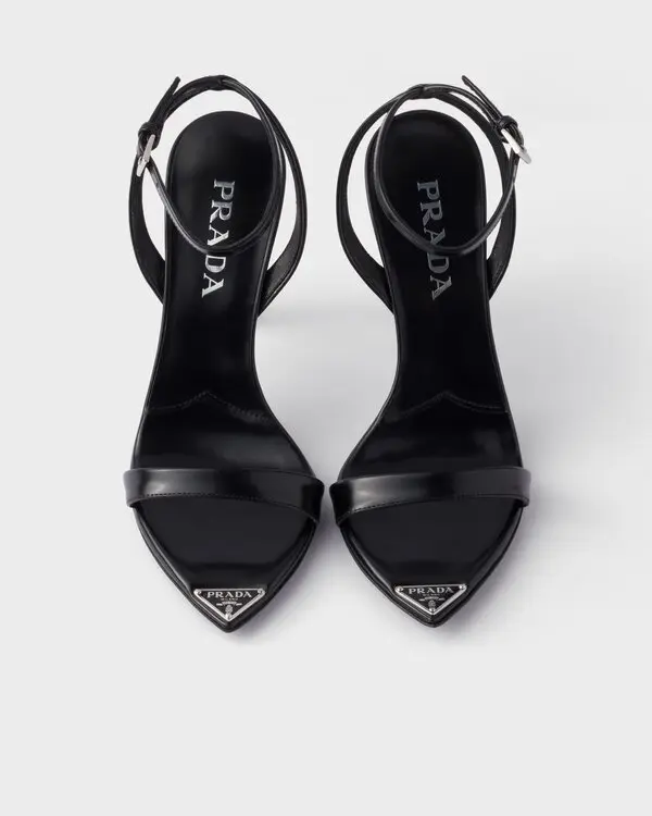 Prada Brushed Leather Sandals