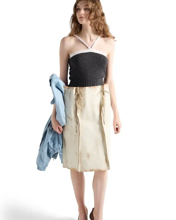 Prada Cashmere And Wool Top - Grey