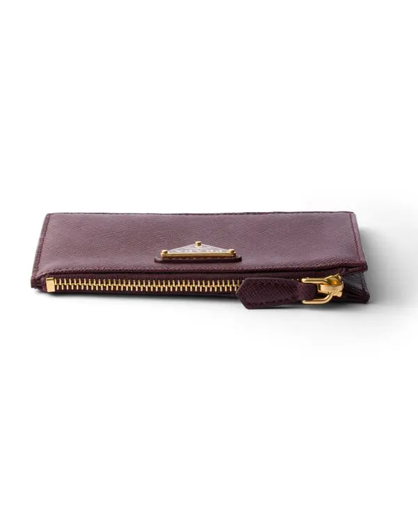 Prada Saffiano Leather Card Holder - Red
