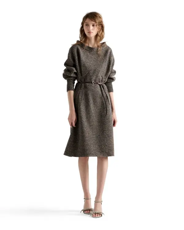 Prada Mouliné Wool Dress