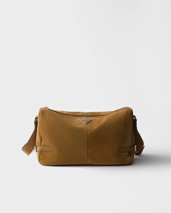 Prada Suede Shoulder Bag - Cinnamon