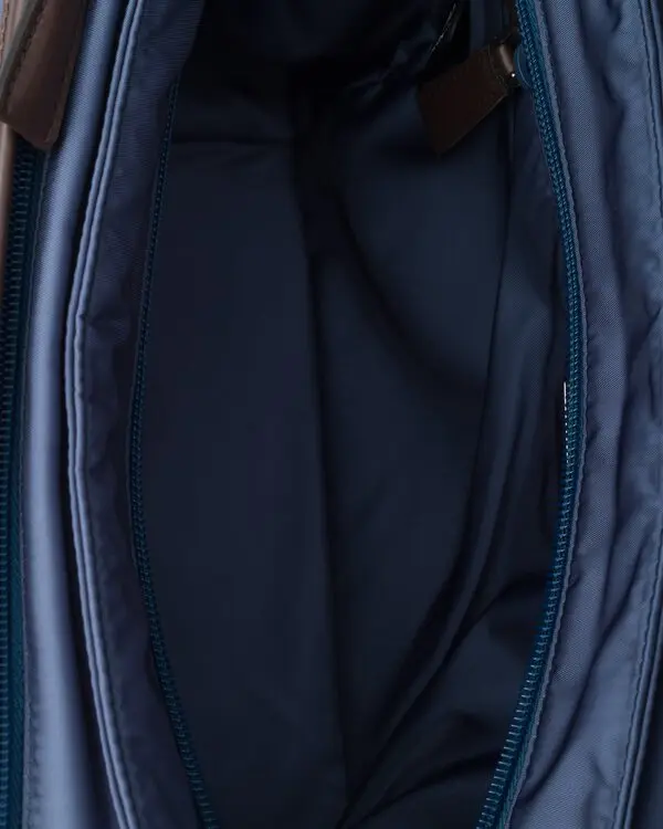 Prada Re-nylon And Leather Shoulder Bag - Blue