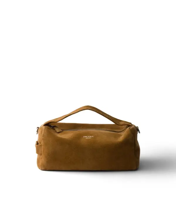 Prada Suede Shoulder Bag - Brown