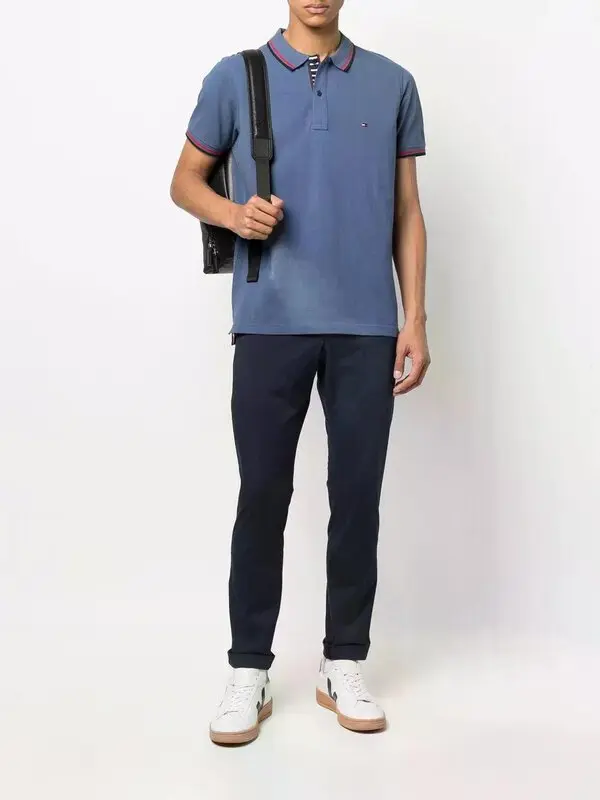 DONDUP Pleated Slim-fit Chinos - Blue