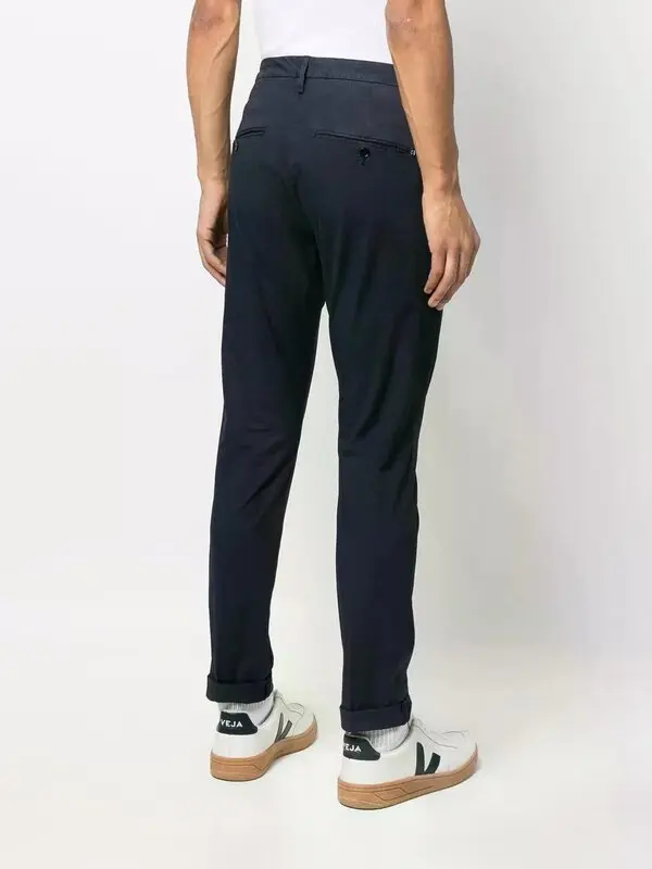DONDUP Pleated Slim-fit Chinos - Blue