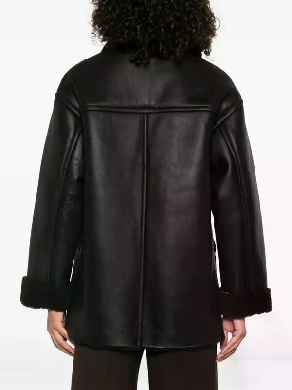 Sandro Leather Short Coat