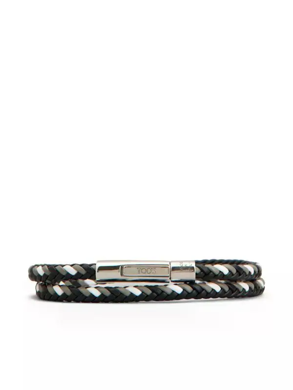 TOD'S Bracelet With Engraved Logo - Silver