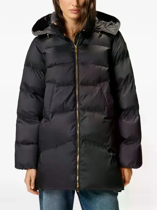 Pinko Hooded Puffer Coat - Brown