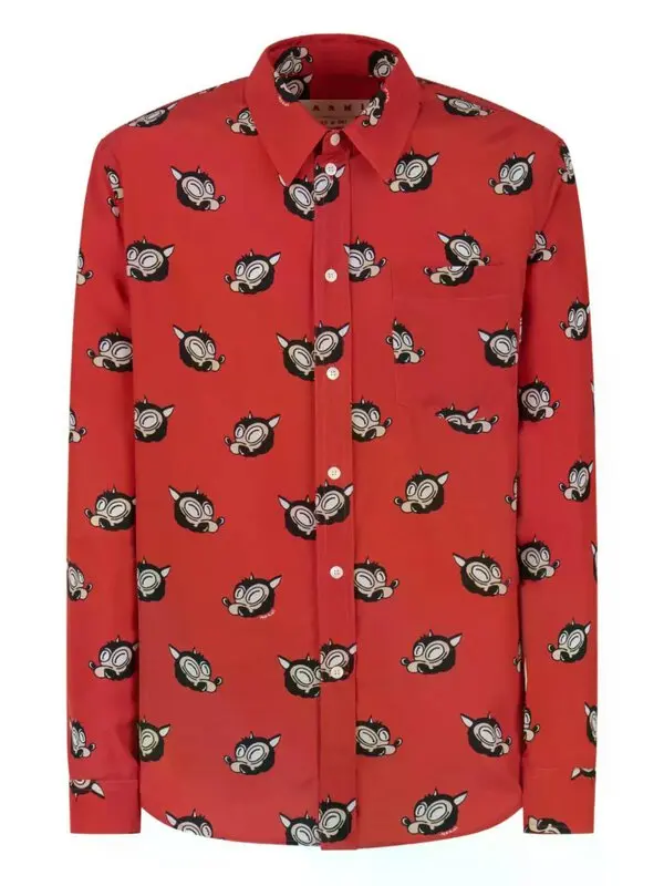 Marni Wolves-print Shirt