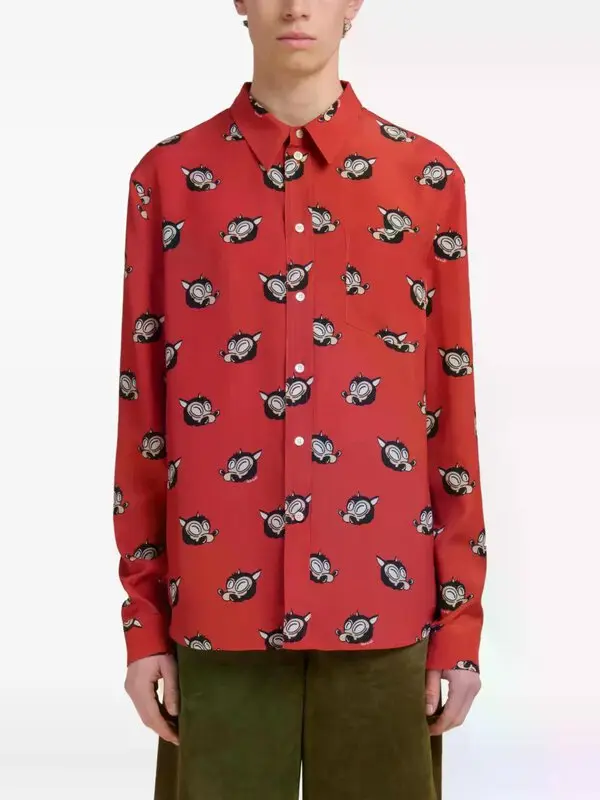 Marni Wolves-print Shirt