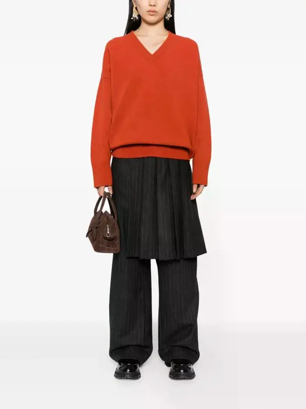 RÓHE V-neck Jumper - Orange