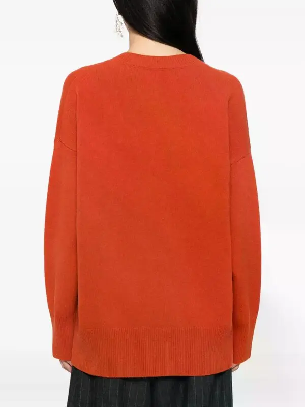 RÓHE V-neck Jumper - Orange