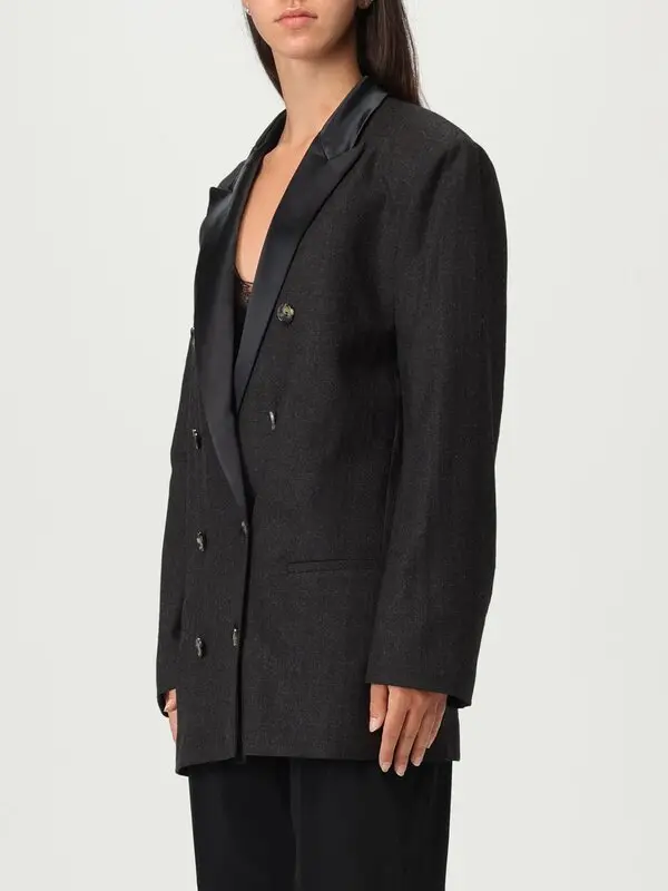 Alberta Ferretti Double Breasted Jacket - Grey