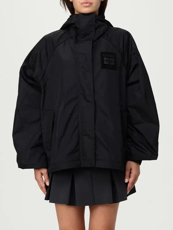 GANNI Hooded Jacket - Black