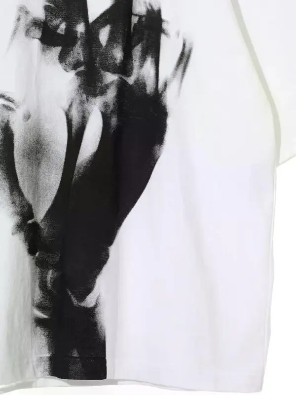 UNDERCOVERISM Hand-print Graphic Cotton T-shirt - White