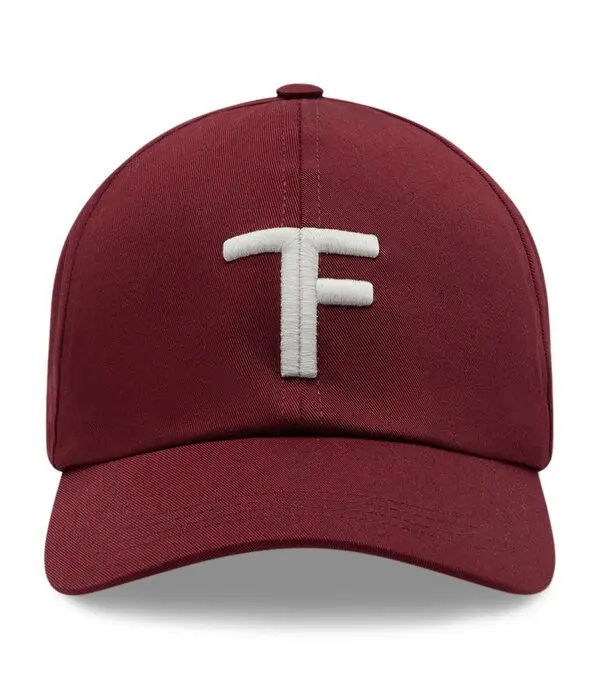 TOM FORD Twill Baseball Cap - Burgundy