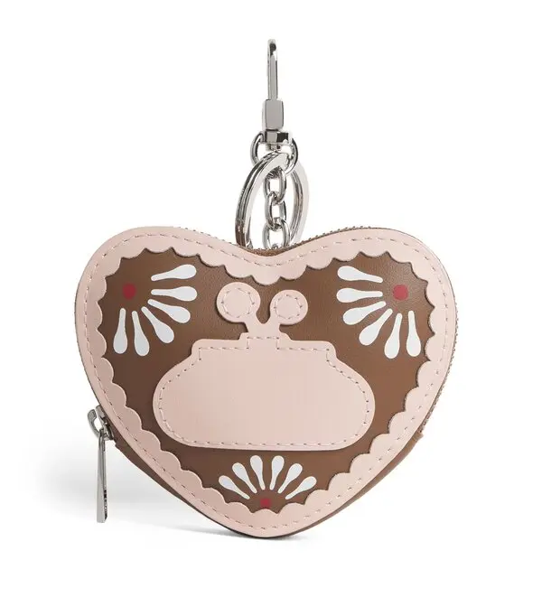 Max Mara Leather Heart Key Ring