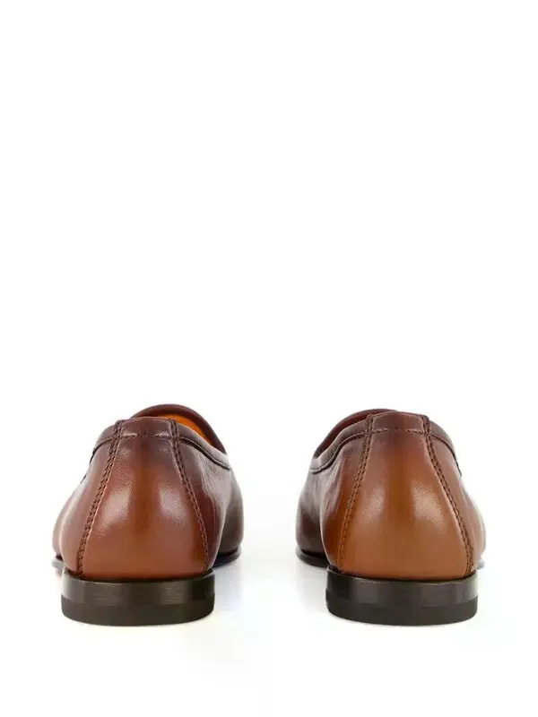Santoni Leather Tassel Loafers