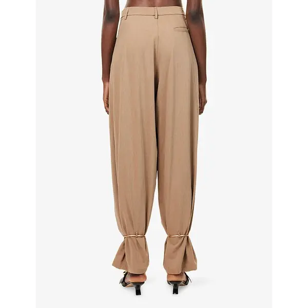 DARKPARK Phebe Cuffed Wide-leg Wool-blend Trousers