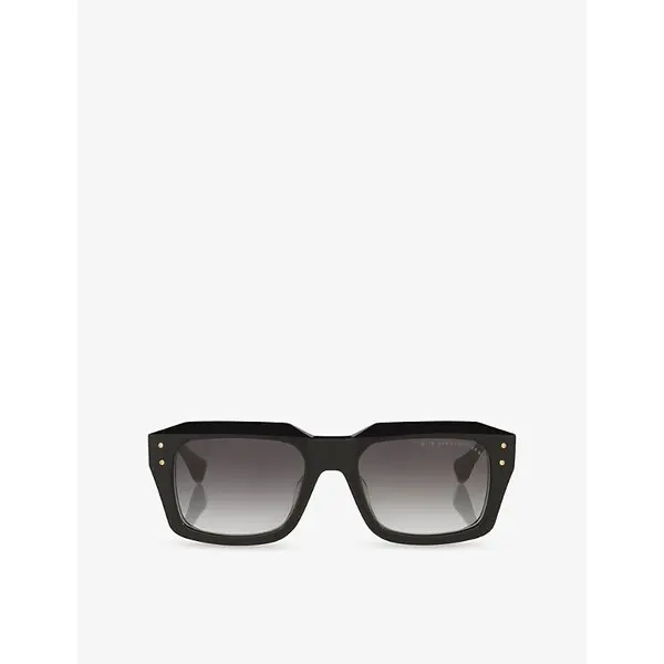 Dita Rectangular-frame Acetate Sunglasses - Black