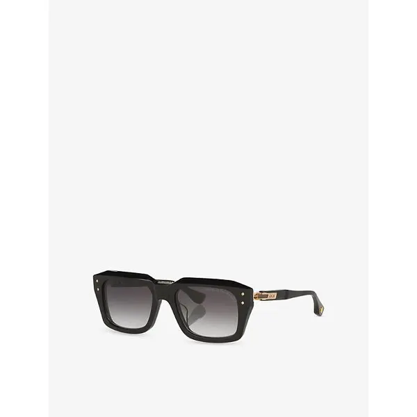 Dita Rectangular-frame Acetate Sunglasses - Black