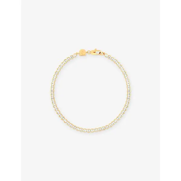 ASTRID & MIYU Gleam Bold Tennis Chain Bracelet - 18ctgoldplatedbrass