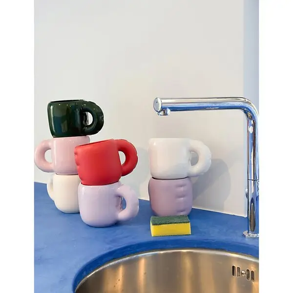 HOME STUDYO Gaston Ceramic Mug 10cm - Bone Gloss