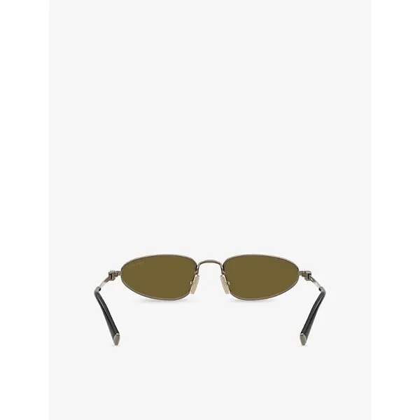 Miu Miu Irregular-frame Metal Sunglasses