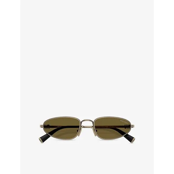 Miu Miu Irregular-frame Metal Sunglasses