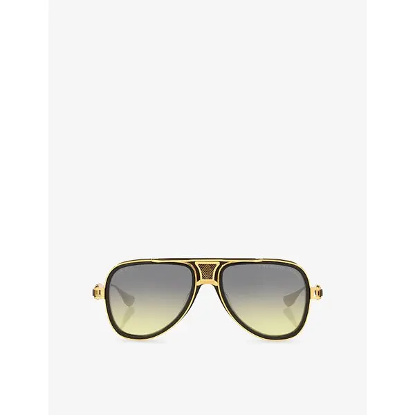 Dita Grand Decade Aviator-frame Sunglasses - Black