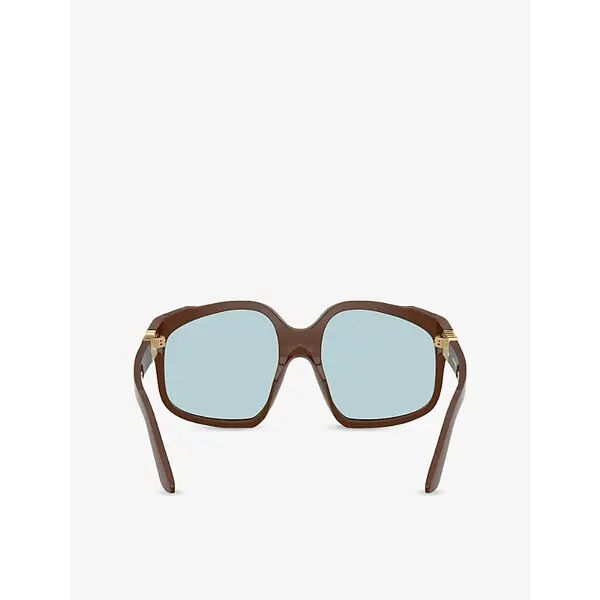Miu Miu Irregular-frame Acetate Sunglasses - Brown