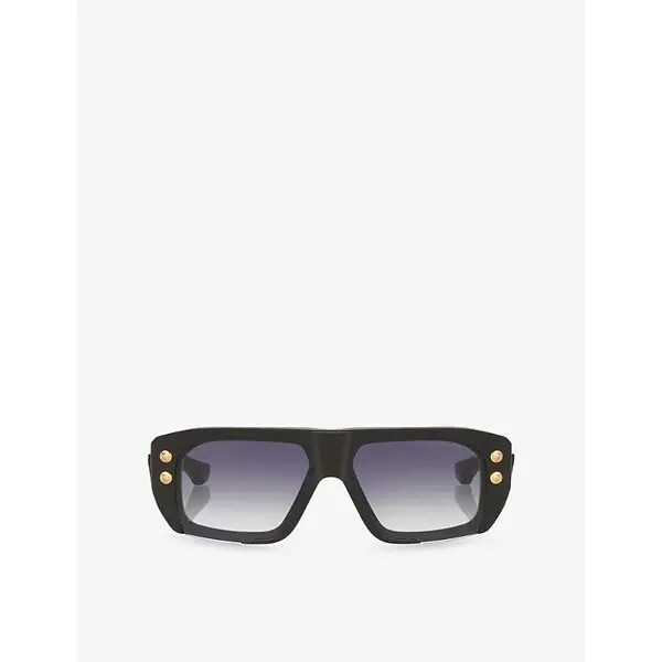 Dita Rectangular-frame Acetate Sunglasses - Gold