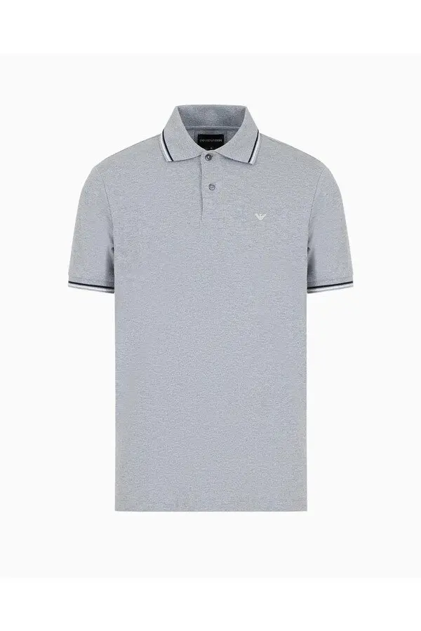 Emporio Armani Cotton Polo Shirt - Natural