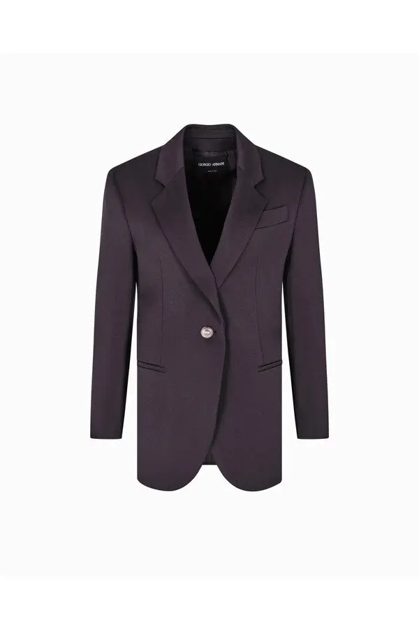 Giorgio Armani Single-breasted Wool Jacket - Brown