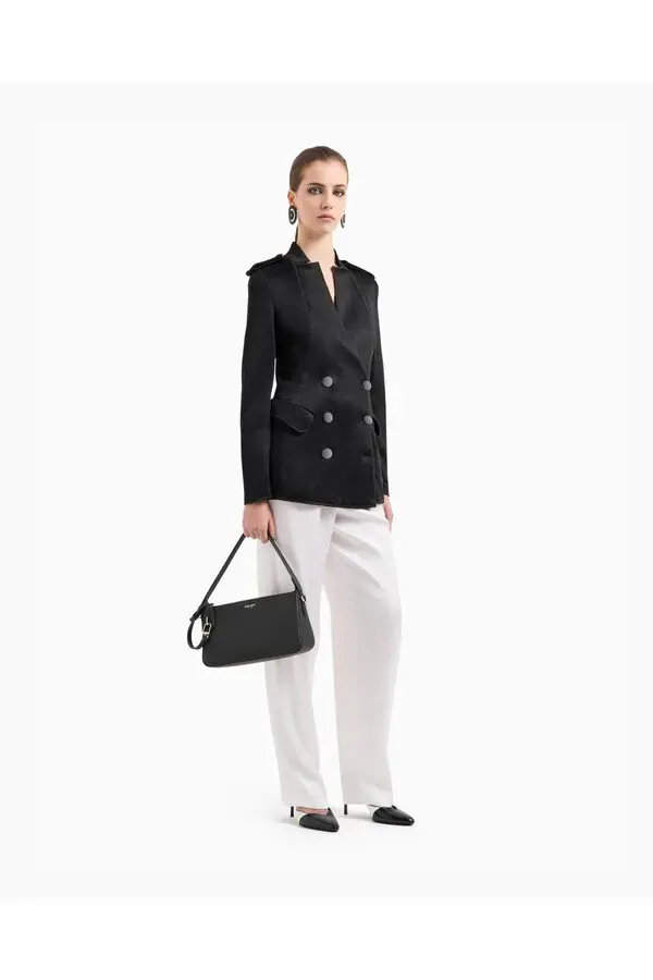Giorgio Armani Double-breasted Viscose Jersey Jacket