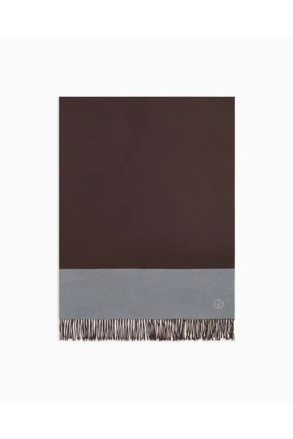 Giorgio Armani Two-tone Cashmere Stole - Brown