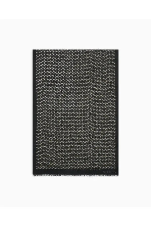 Giorgio Armani Jacquard Cashmere Stole - Brown