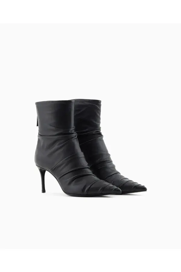 Giorgio Armani Nappa Leather Ankle Boots