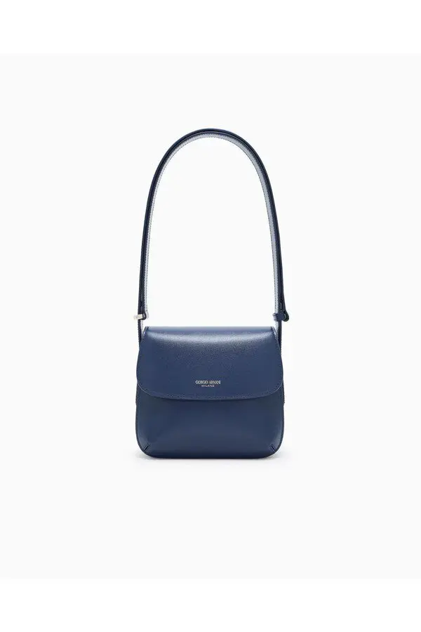 Giorgio Armani Palmellato-leather La Prima Bag - Blue