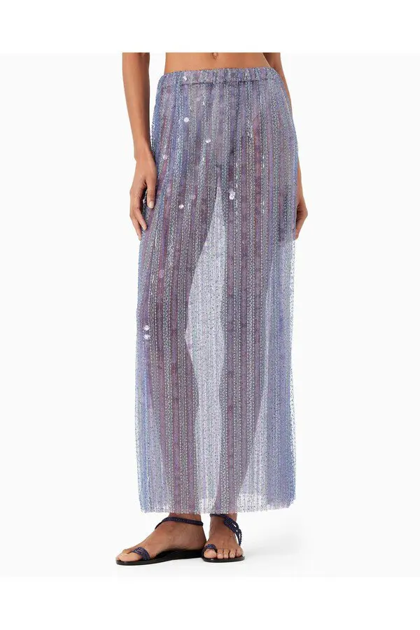 Giorgio Armani Long Skirt With Embroidery