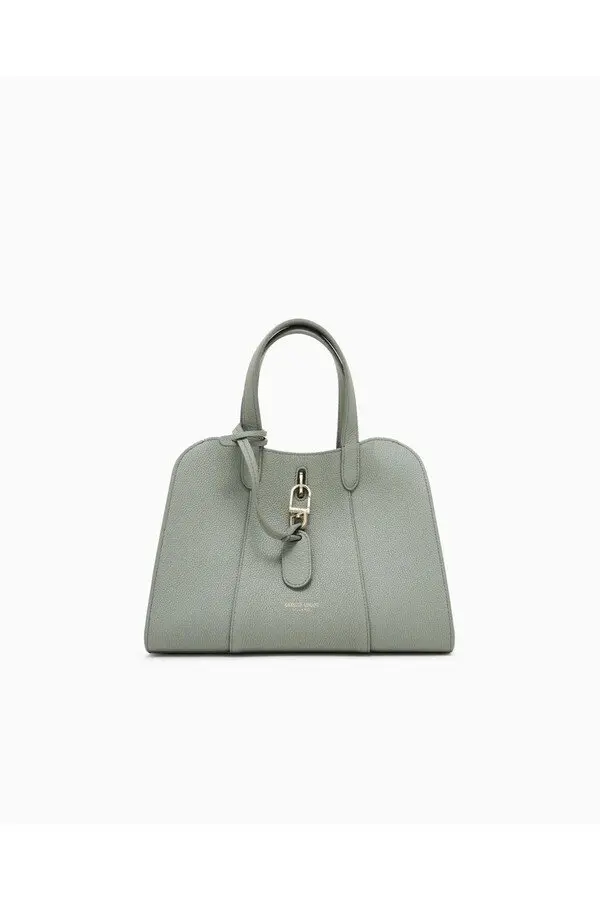 Giorgio Armani Small Pebbled Leather Tote Bag - Green