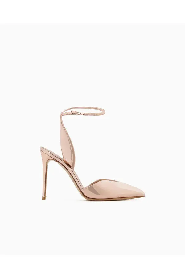 Giorgio Armani Lamé Leather Court Shoes - Pink